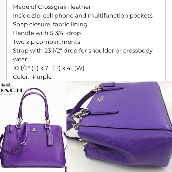 Coach | Bags | Coach Christie Carryall Crossgrain Leather Handbag ...